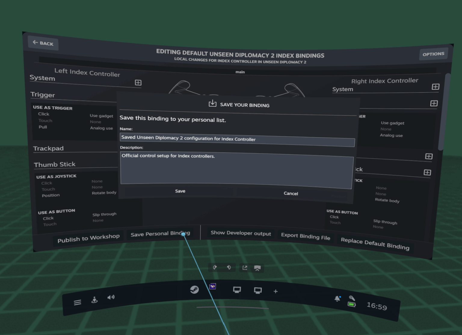 How to use SteamVR Controller Bindings – Triangular Pixels